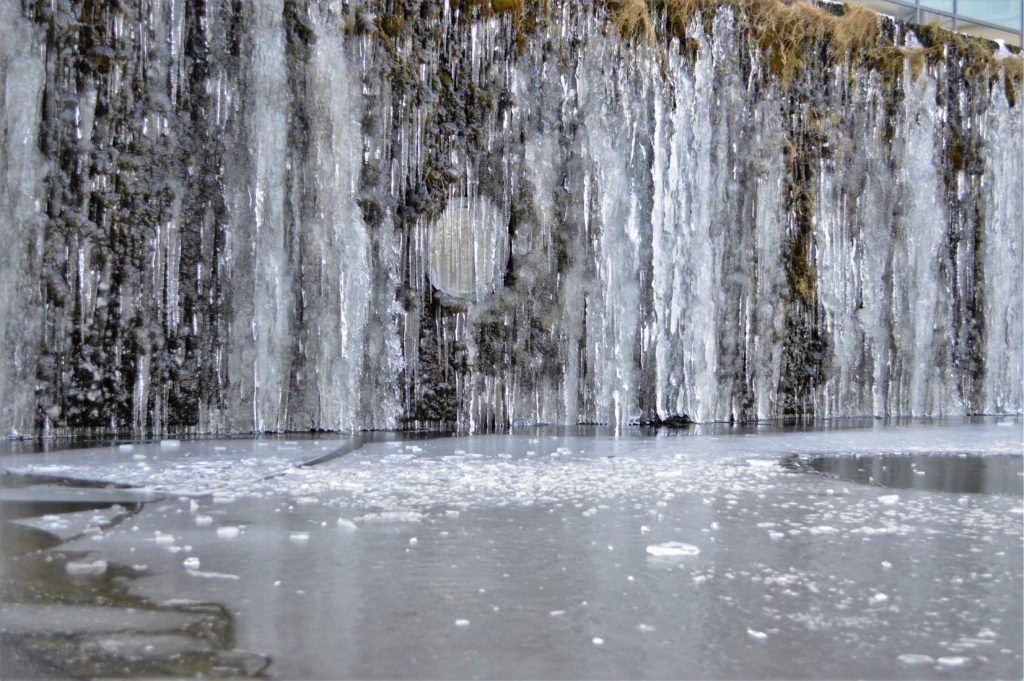 Reykjavik’s City Hall frozen over in winter – Round the World Magazine