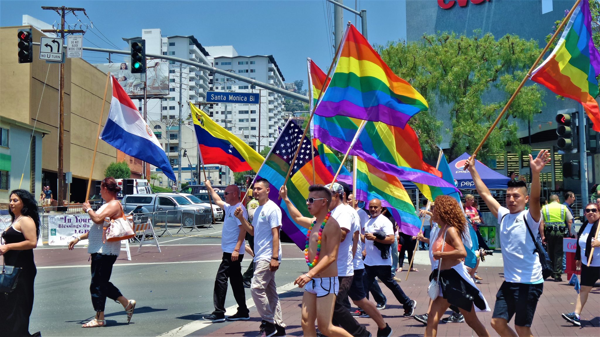 Gay-flags-Rainbows-LA-pride-parade-los-angeles-california-usa – Round ...