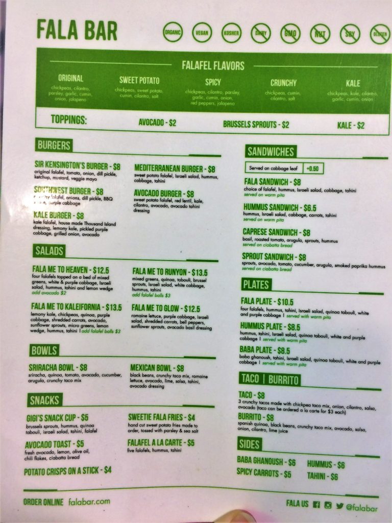 Vegan Eats: Fala Bar, Los Angeles – Round the World Magazine